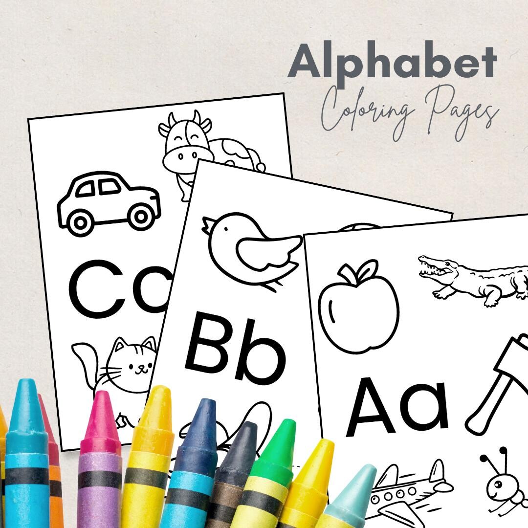 Alphabet Coloring Pages for Toddlers Preschool Prewriting Pages - Etsy