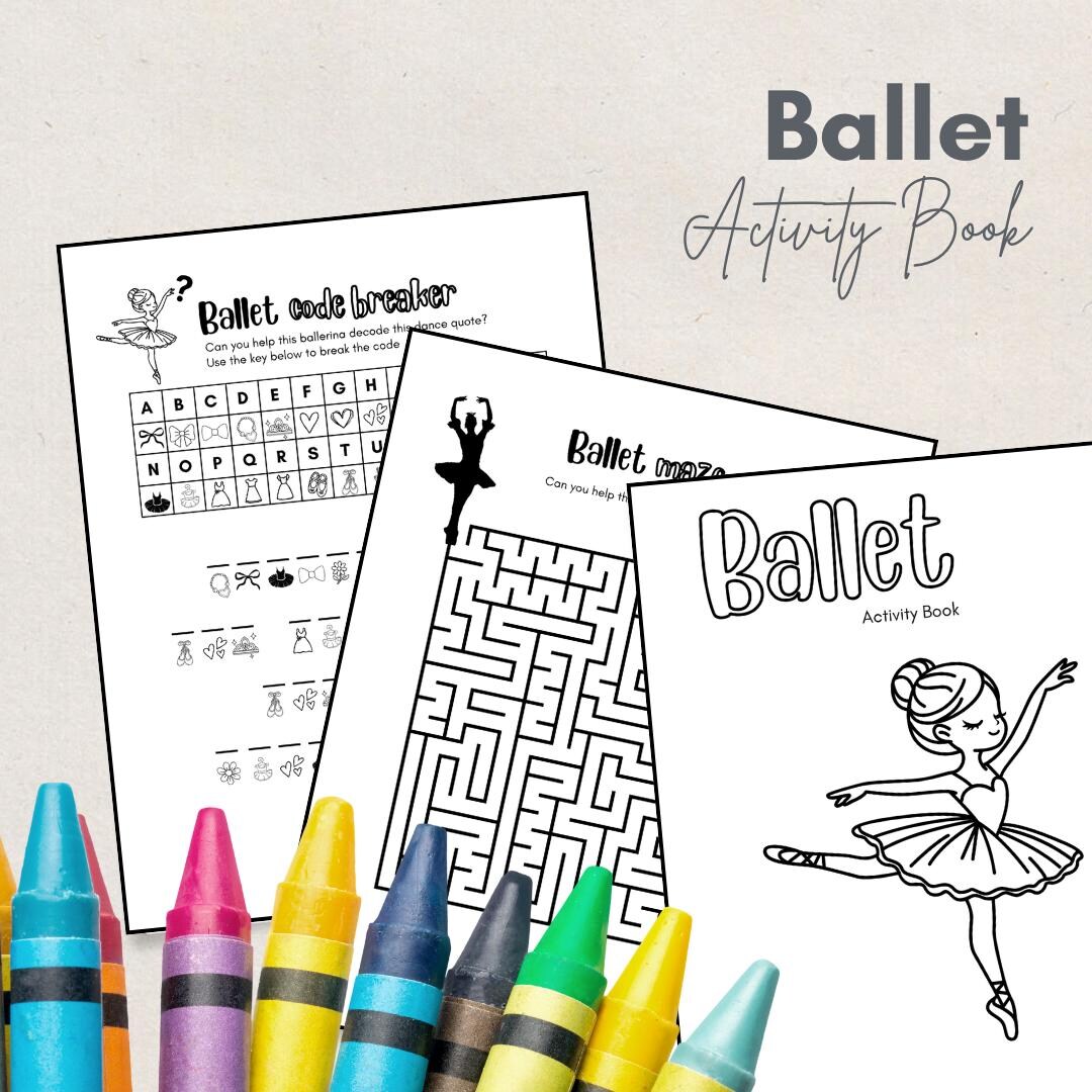 Ballet Coloring Book Printable With Dance Activity Pages for Kids - Etsy