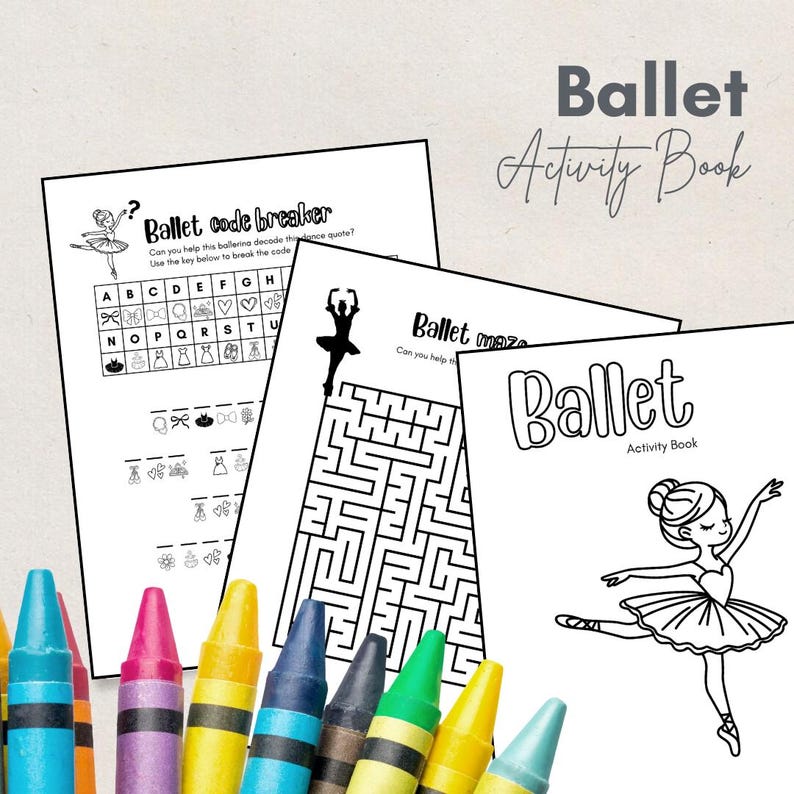 Ballet Coloring Book Printable With Dance Activity Pages for Kids - Etsy