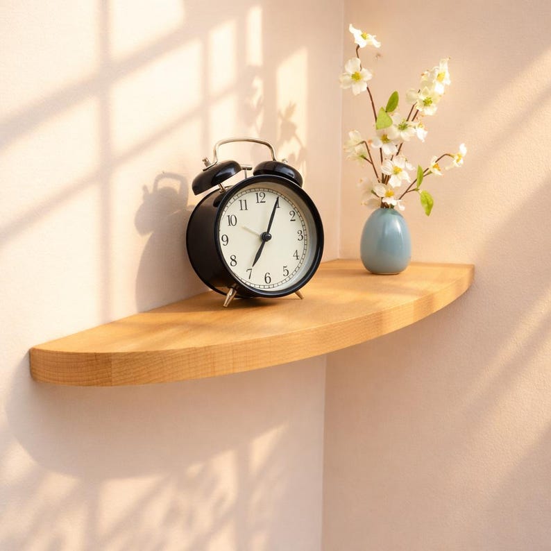 Prateleira flutuante de canto com opções de cores e tamanhos ...