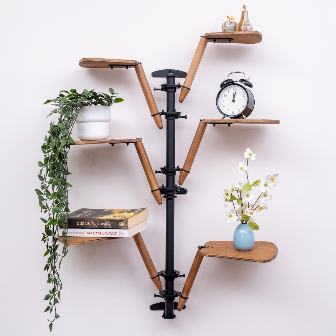 Vertical Modular Wall Shelf, Adjustable Height, Custom Size Options - Etsy