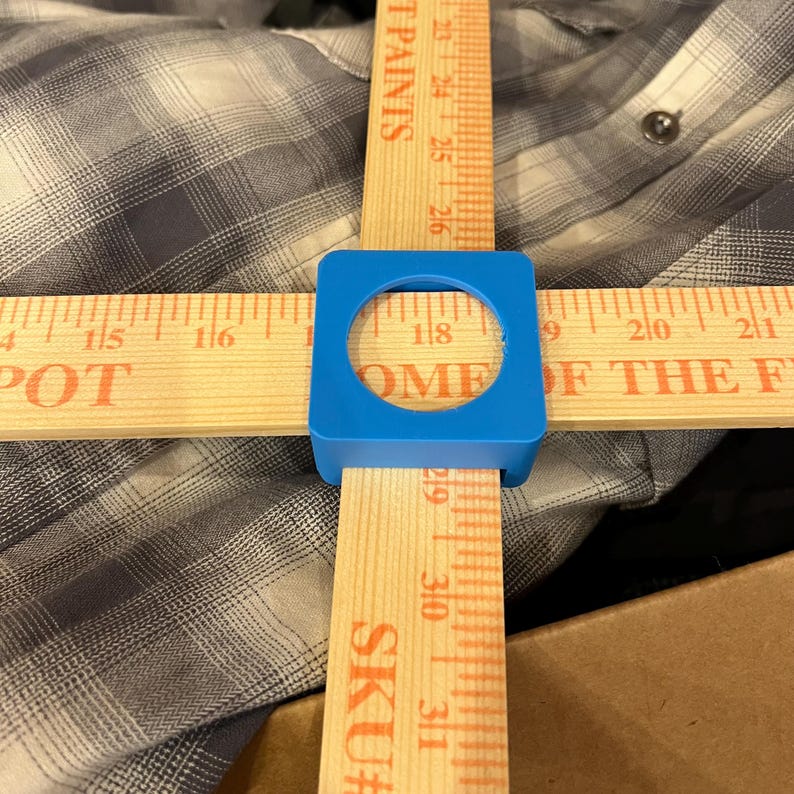 3D Printed Yardstick Adapter – Photo Measuring Tool for Clothing Resellers, T-square Guide, Fits ...