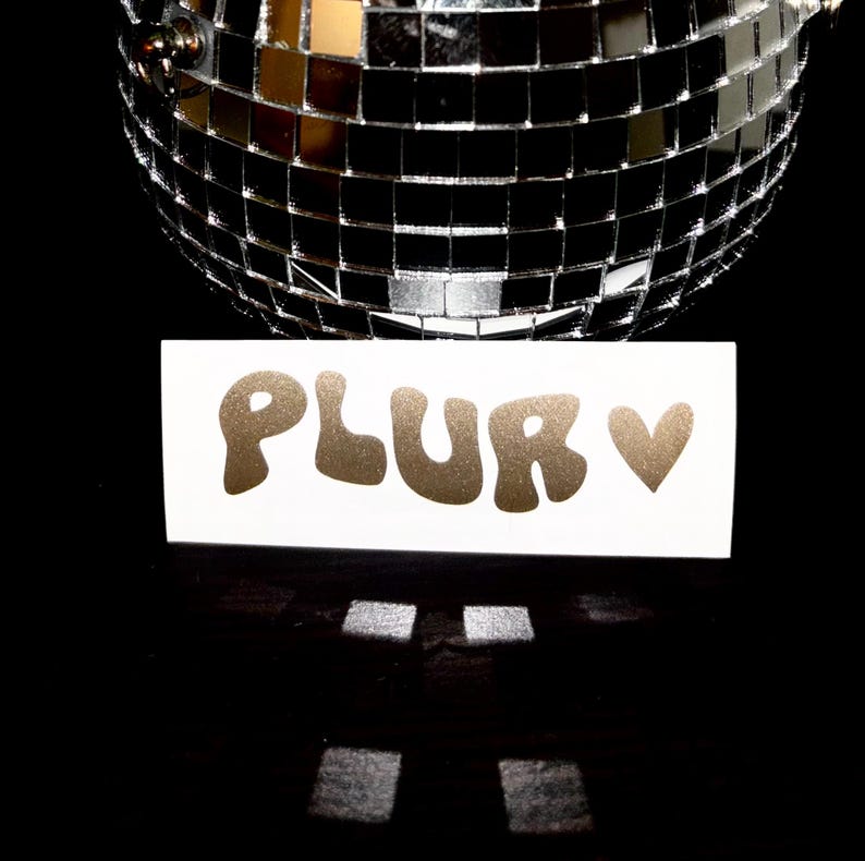 PLUR Vinyl Decal EDM Sticker | Car Bumper Stickers, Laptop Decal, Water ...