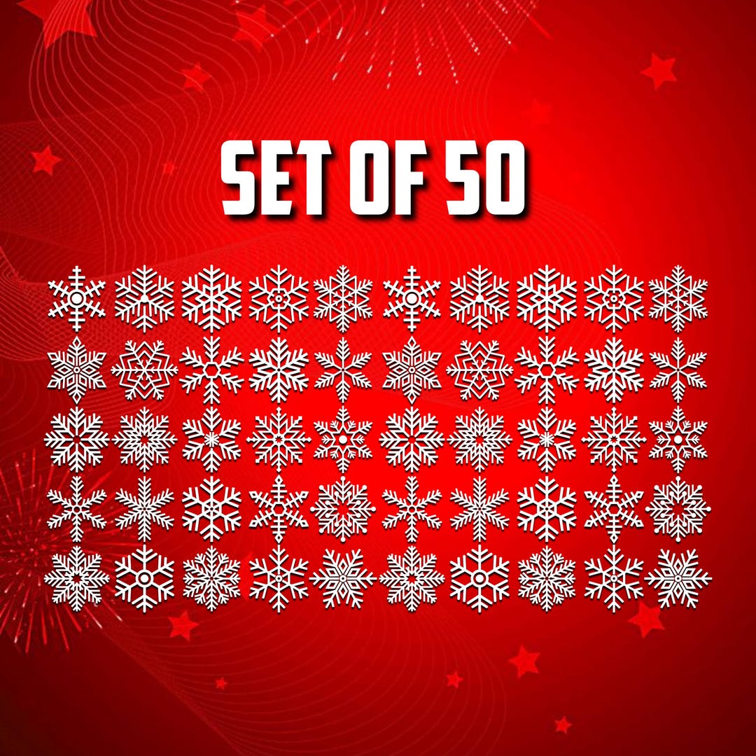 Snowflake Vinyl Sticker Pack – 50 Cut-out Decals (5–6 Cm) | Winter ...