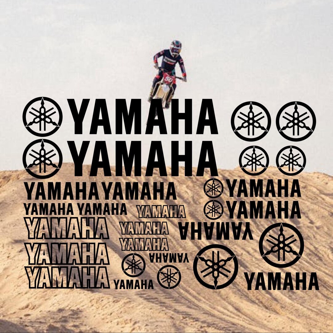 YAMAHA Vinyl Sticker Set of 22 Stickers, Logo & Name Yamaha Decals ...