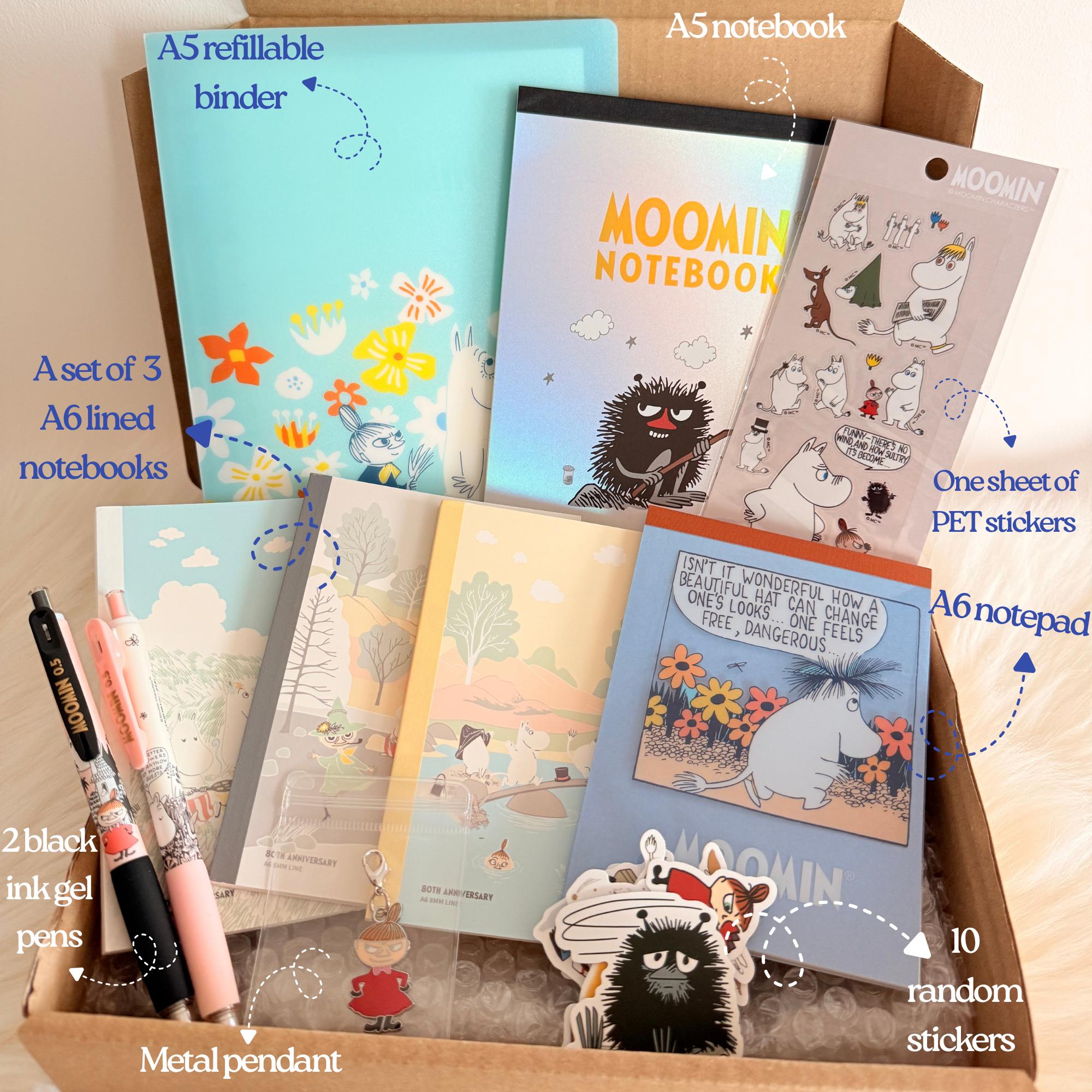Moomin Stationary Gift Box Set - Moomin Friends | Notebook Stickers ...