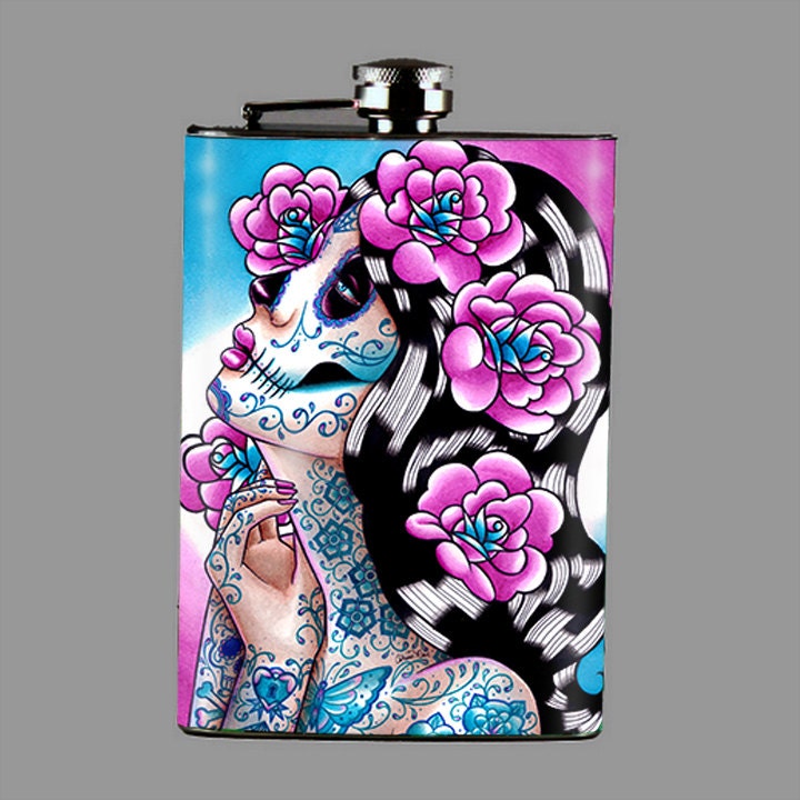 Tattoo Art Design Stainless Steel 8 Oz. Hip Flask A Moment of Silence ...