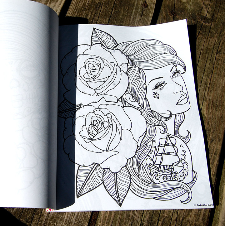 50 Page Black and White Adult Coloring Book Never Die Art | Etsy