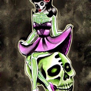 Set of Three Signed Art Prints 5x7, 8x10, or 10.5x13.8 in Pin up Ghouls ...