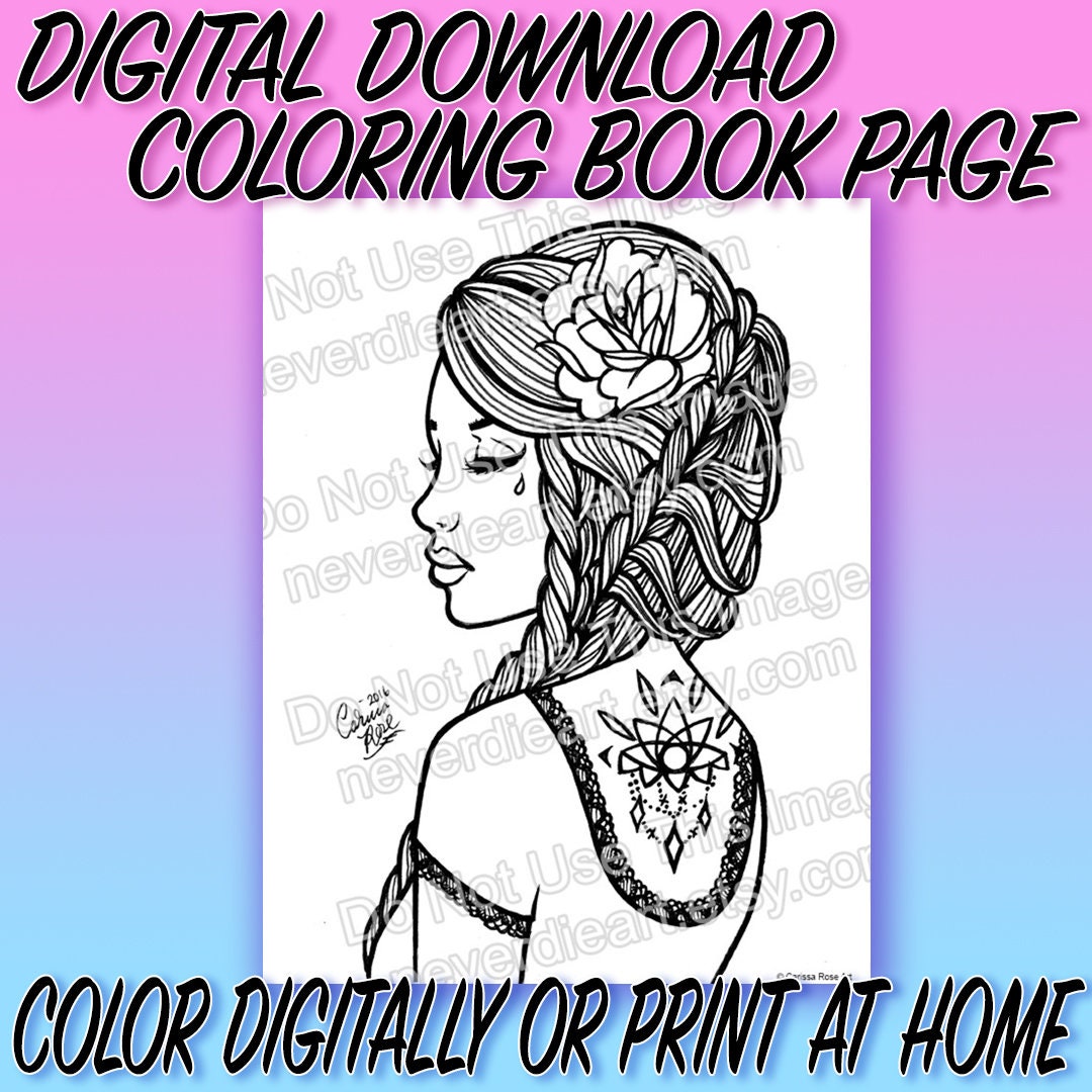 Girl Outline Coloring Page