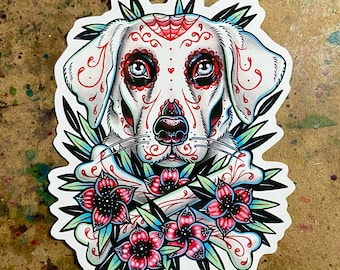 Full Color Sticker or Magnet Vinyl Sticker Day of the Dead | Etsy