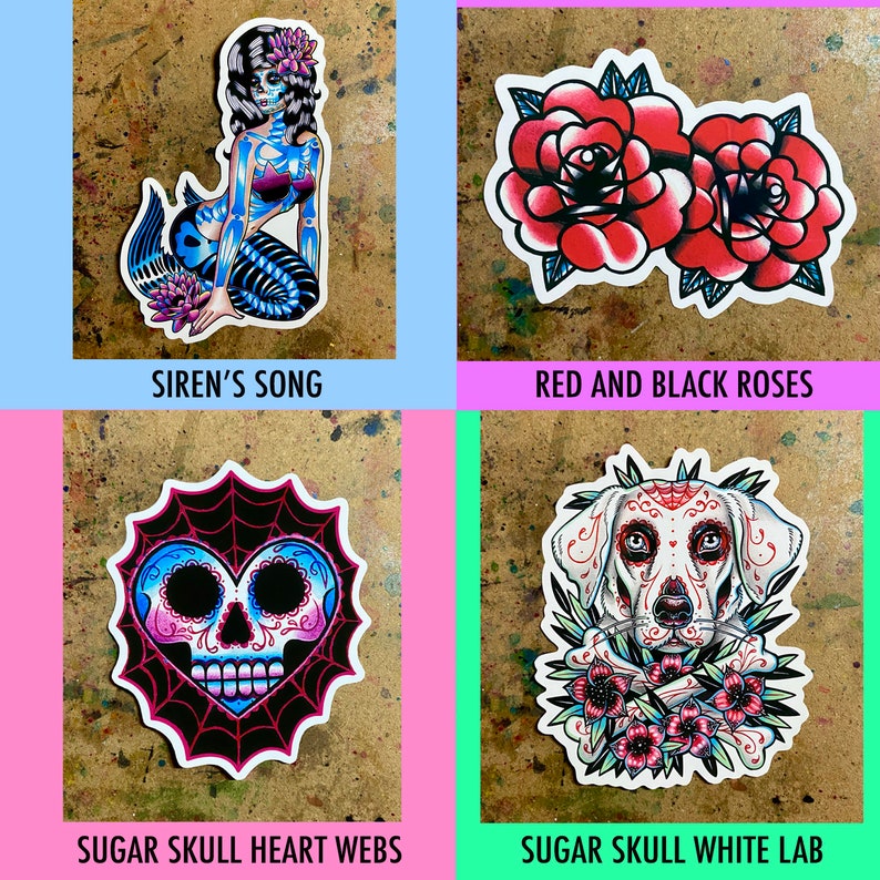 PICK Your OWN SET of Full Color Stickers Vinyl Stickers Old - Etsy