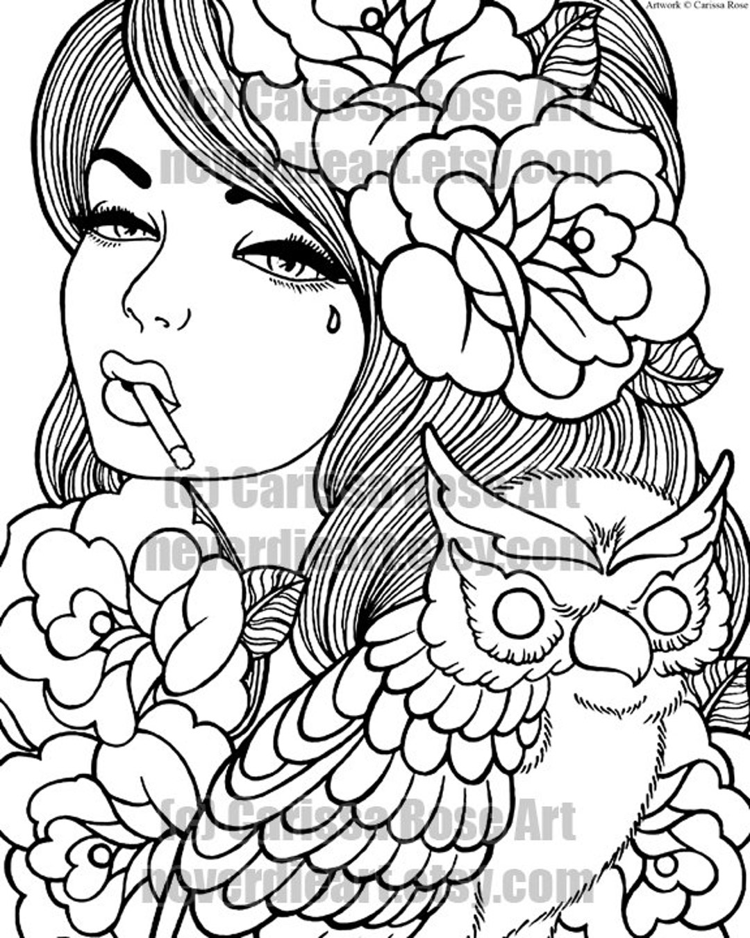 Digital Download Print Your Own Coloring Book Outline Page - Etsy