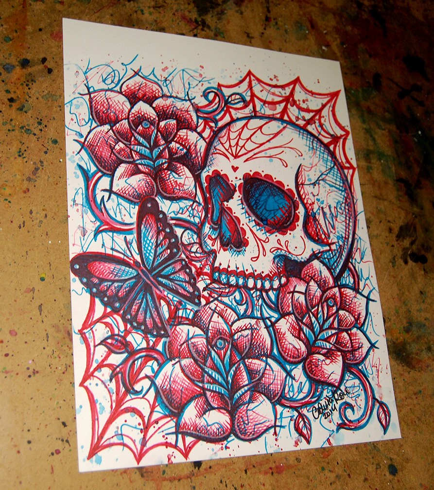 Sharpie Skull Drawings