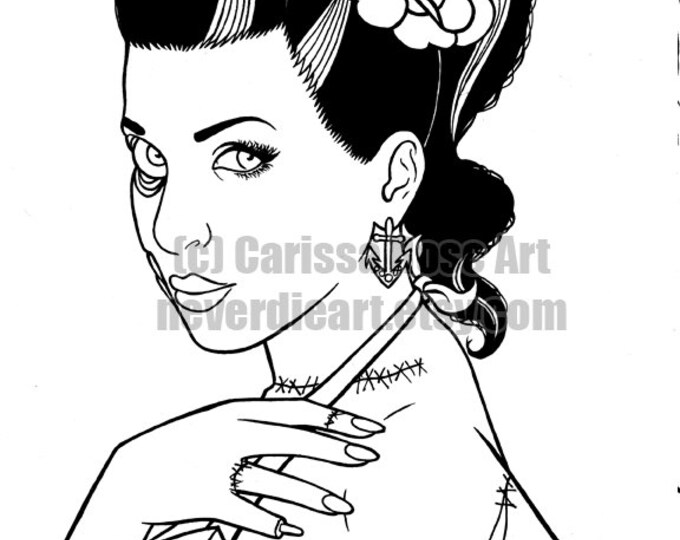 Zombie Pin up Girls Watercolor Horror Portraits Art Prints - Etsy