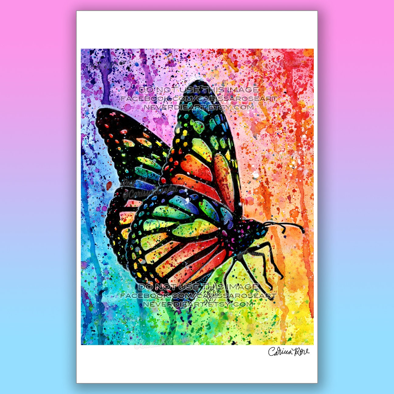 Monarch Butterfly Painting Abstract
