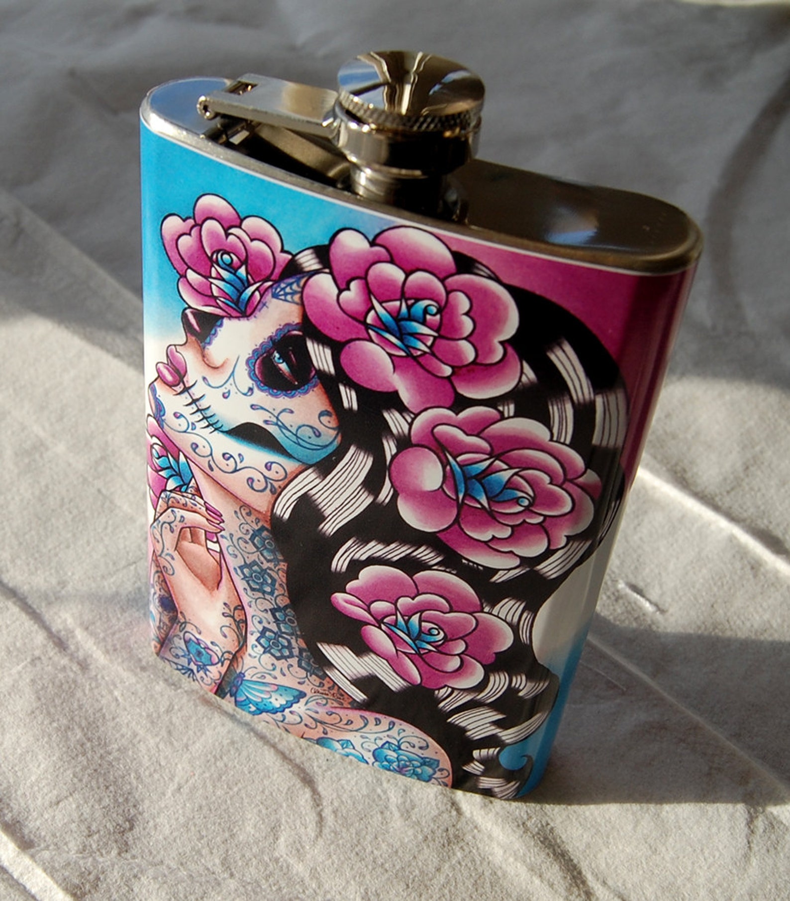Tattoo Art Design Stainless Steel 8 Oz. Hip Flask A Moment of Silence ...