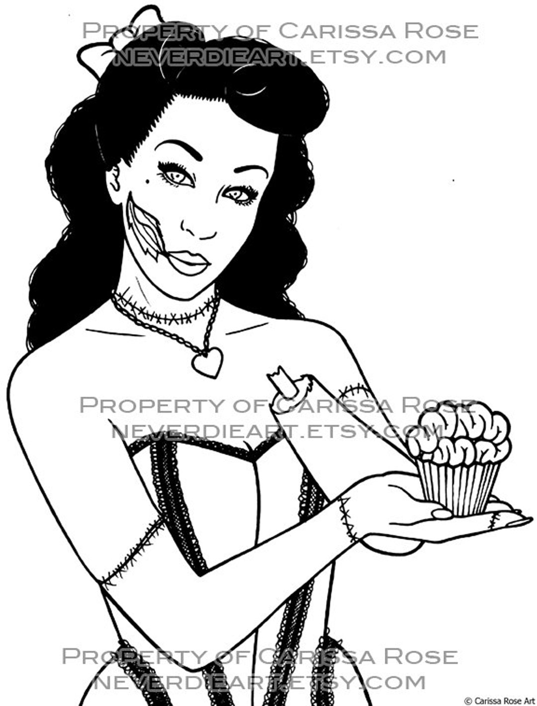 Digital Download Print Your Own Coloring Book Outline Page - Etsy