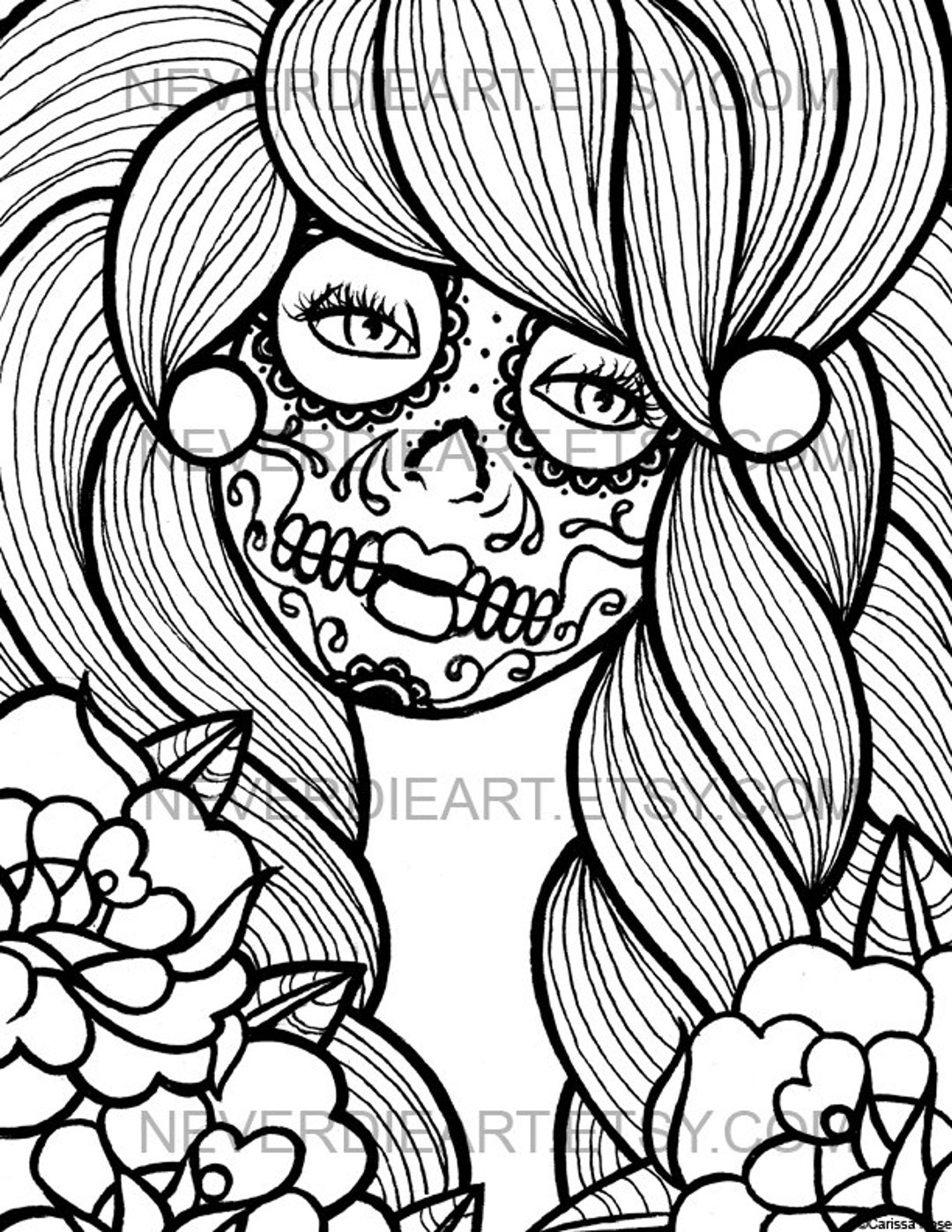 Digital Download Print Your Own Coloring Book Outline Page - Etsy