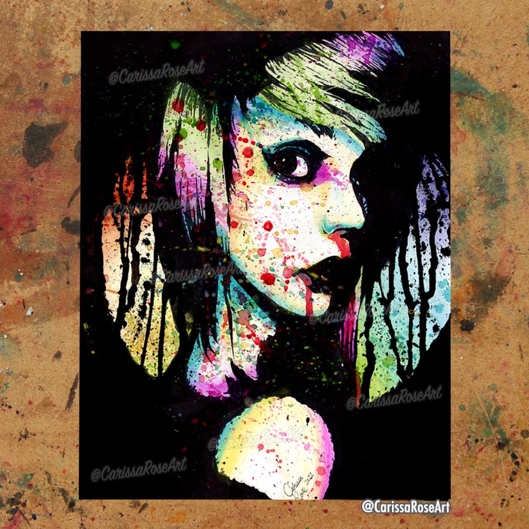 Art Print Nervous Breakdown Colorful Edgy Alternative Lowbrow Emo Punk ...