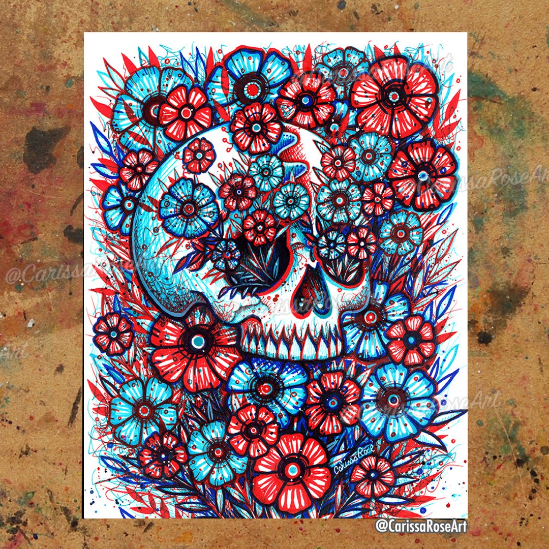 Neon Death 4 Signed Art Print 5x7 8x10 or 10.5x13.8 in - Etsy