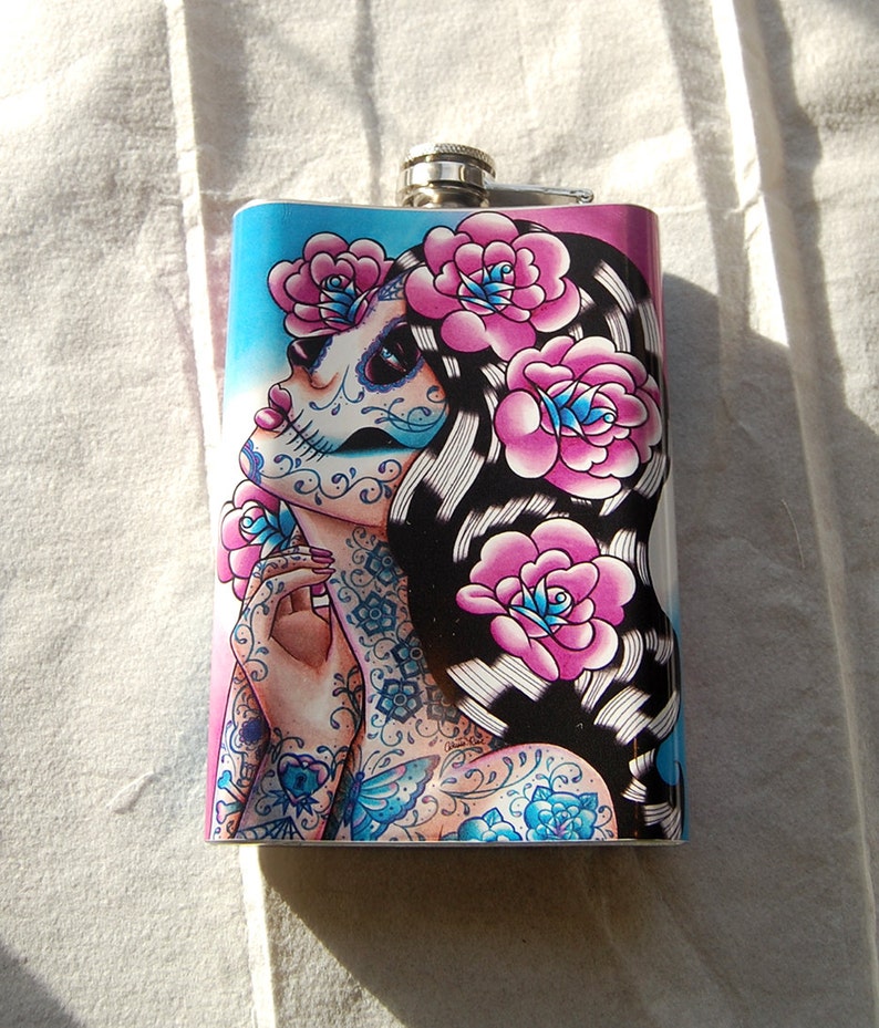 Tattoo Art Design Stainless Steel 8 Oz. Hip Flask A Moment of Silence ...