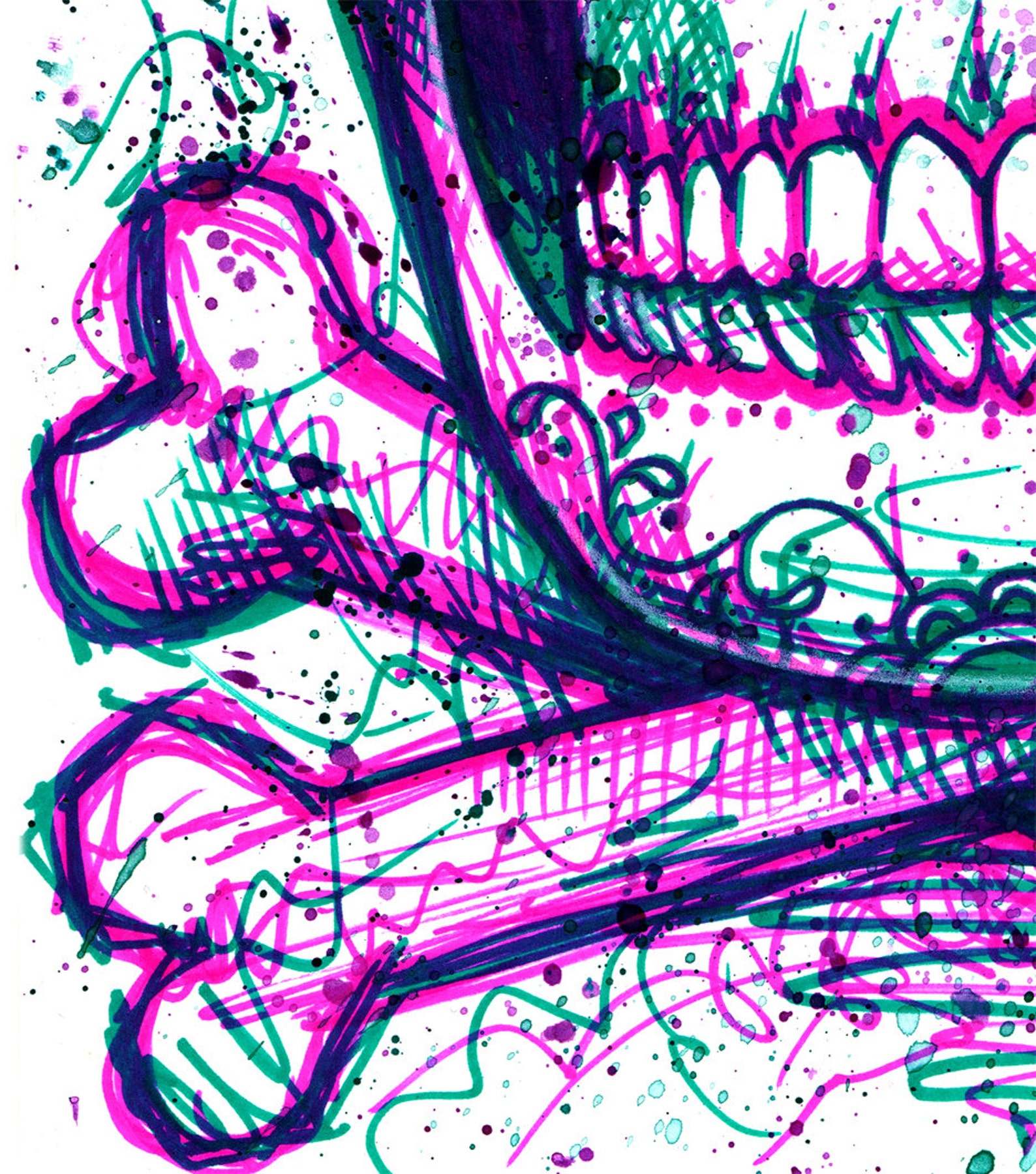 Art Print Neon Death Poster Pop Art Day of the Dead - Etsy