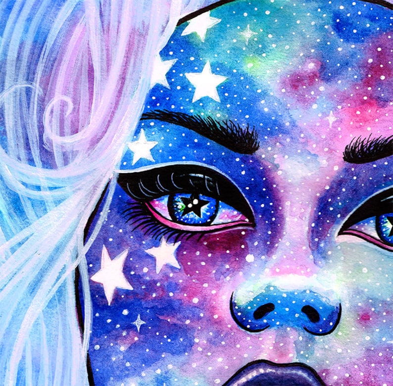 Art Print Interstella IV Poster Colorful Outer Space - Etsy