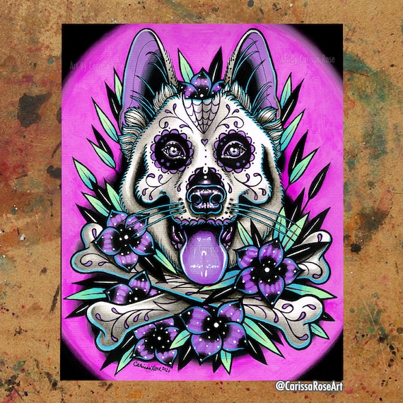 Sugar Skull Dog Tattoo