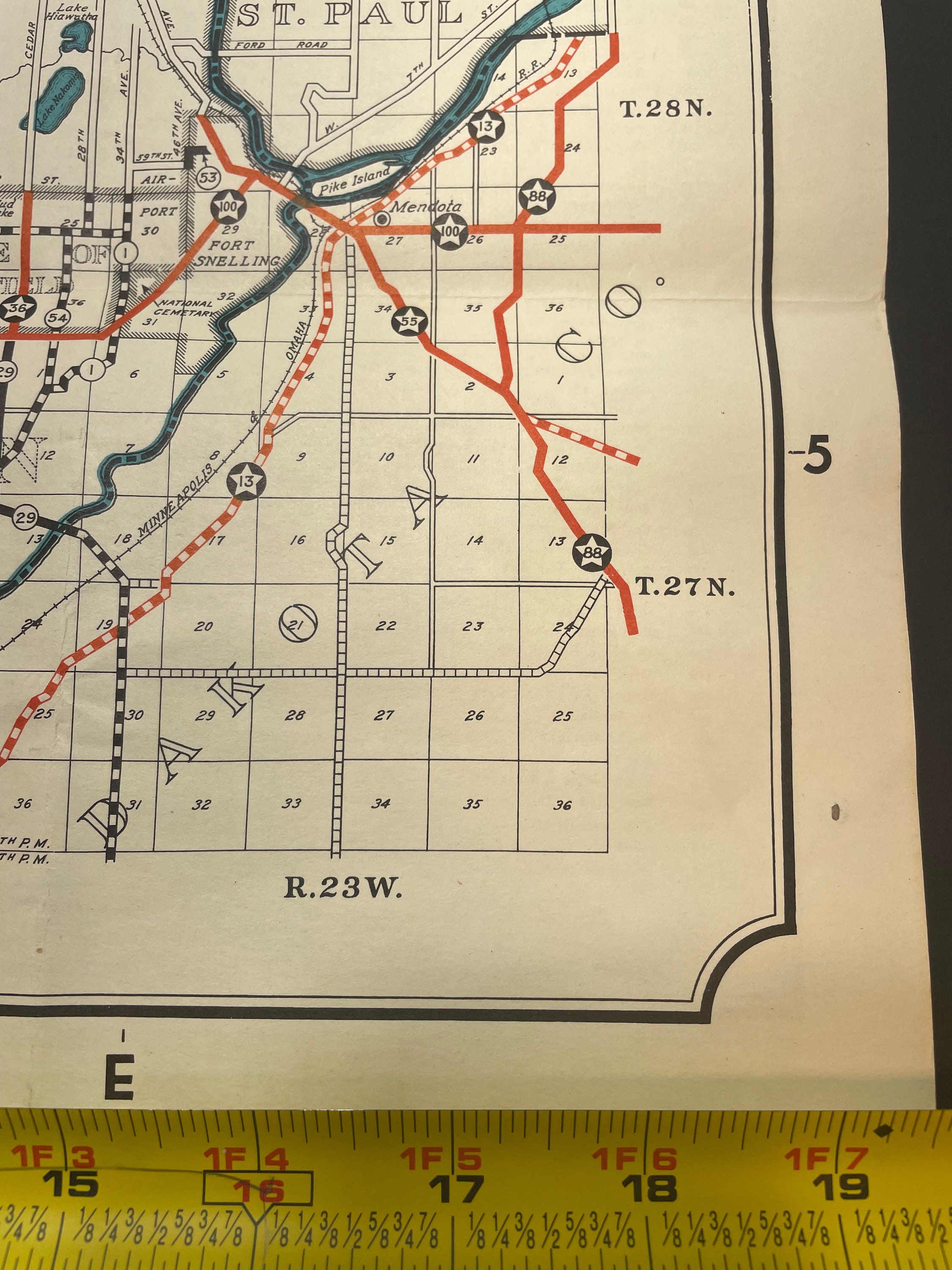 Hennepin County Map 1948 - Etsy
