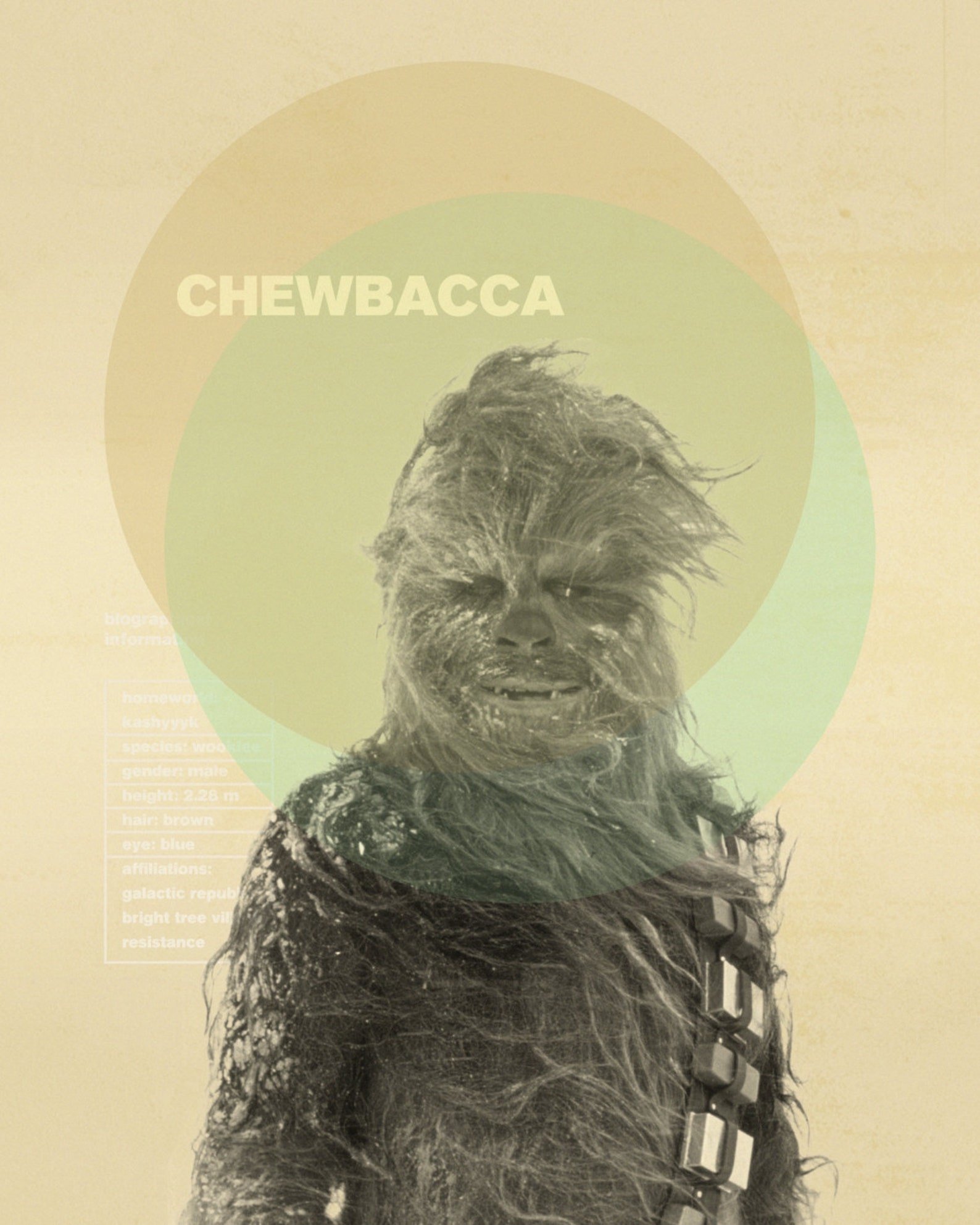 Chewbacca Mid Century Poster, Star Wars Wall Art Printable, Start Wars ...