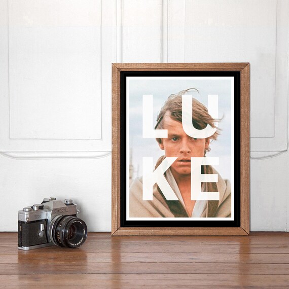 Luke Skywalker Modern Poster Star Wars Wall Art Printable - Etsy
