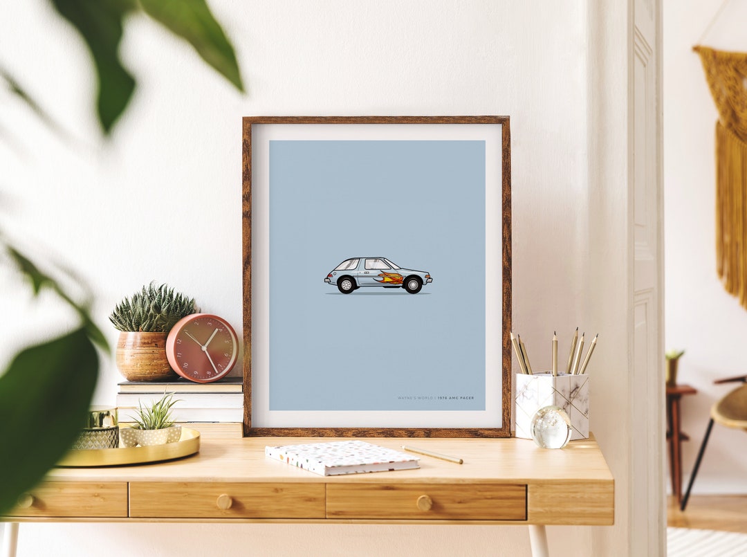 AMC Pacer, Wayne's World Wall Art Printable, Movie Car Poster, Nursery ...