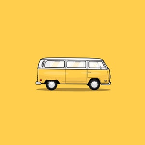 VW T2 Microbus, Little Miss Sunshine Poster Print, Movie Car Poster ...