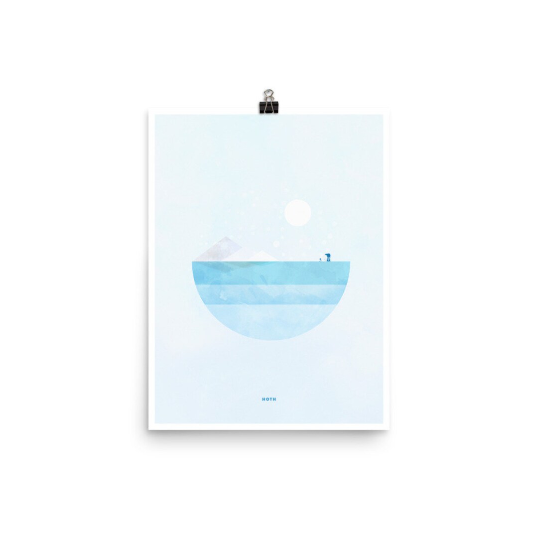 Star Wars Hoth Minimalist Poster, Hoth, Star Wars Wall Art, Start Wars ...