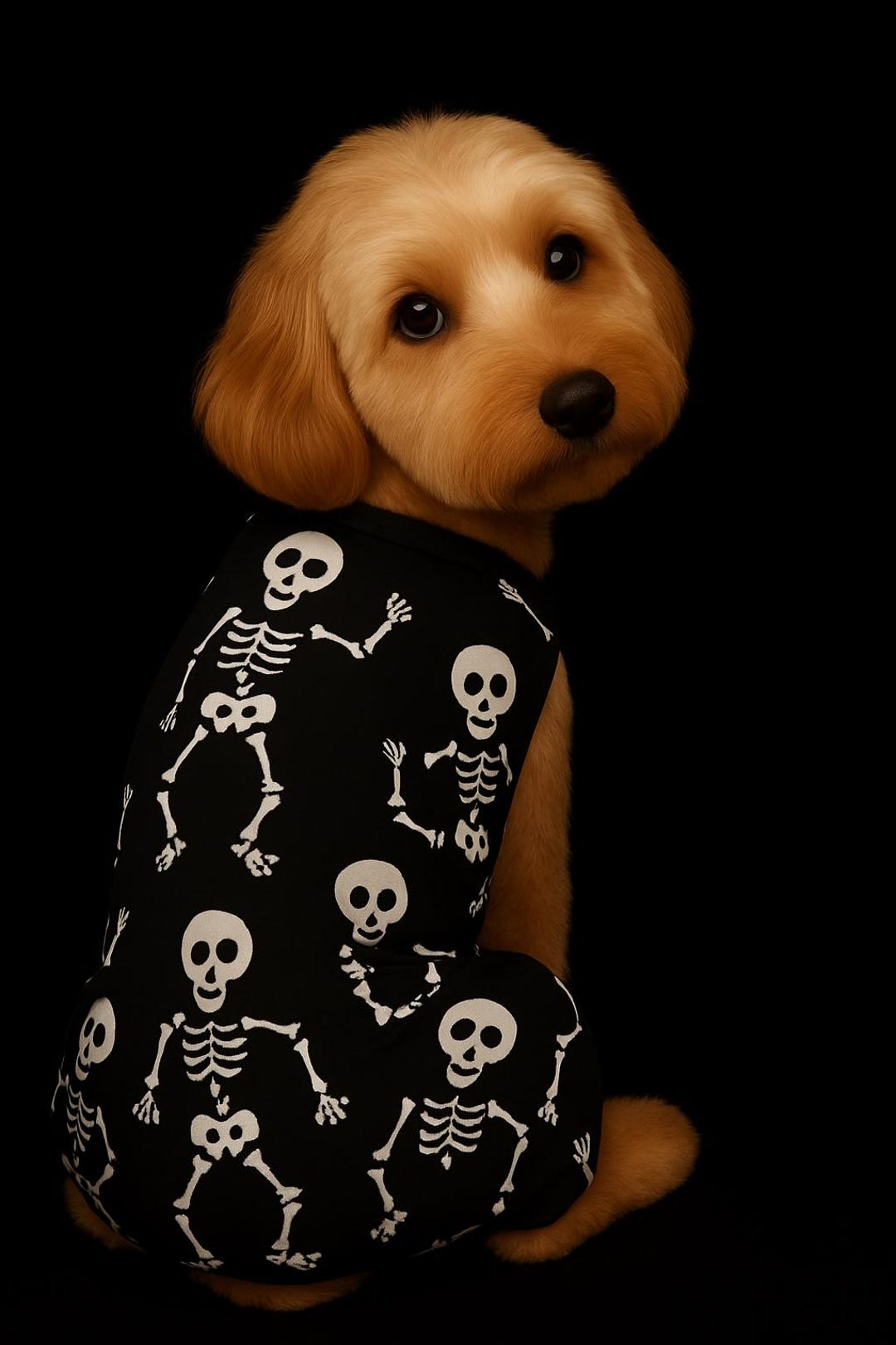 Skeleton Dog Costume, Black Dog Romper - Etsy