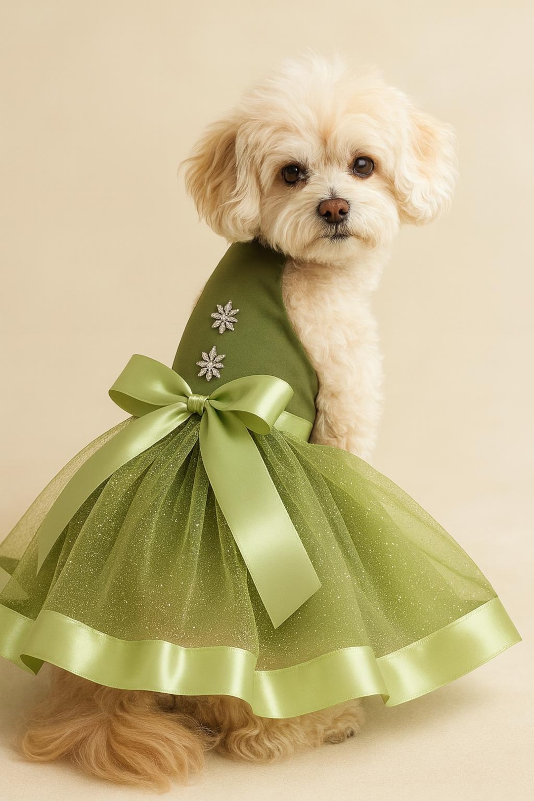 Christmas Lime Green Dog Dress, Formal Holiday Pet Gown - Etsy