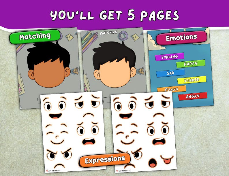 Emotions Activity for Kids, Boy Version Printable, Toddler Reward Chart ...