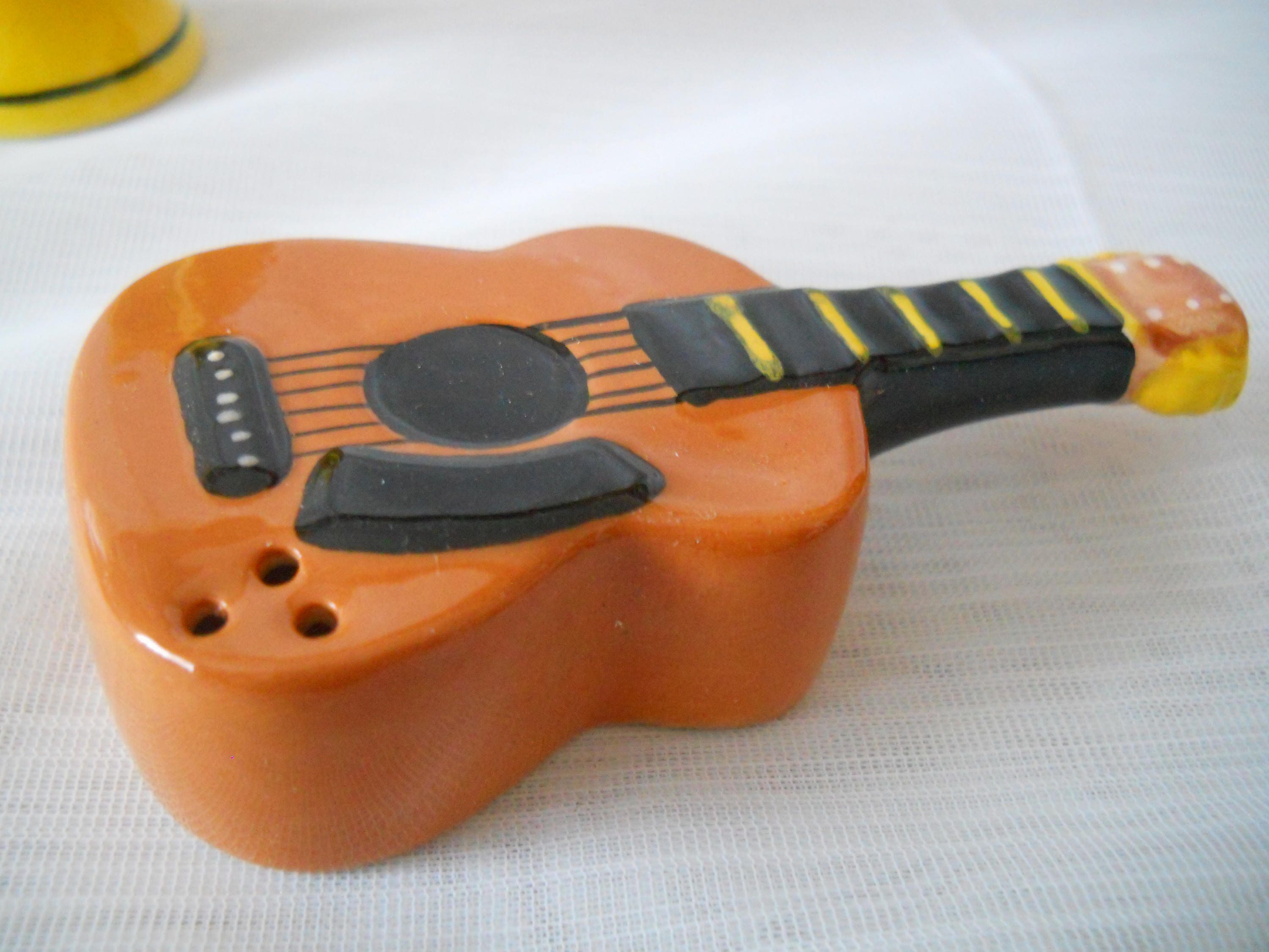 Guitar and Trumpet Salt and Pepper Shakers - vintage, collectible ...