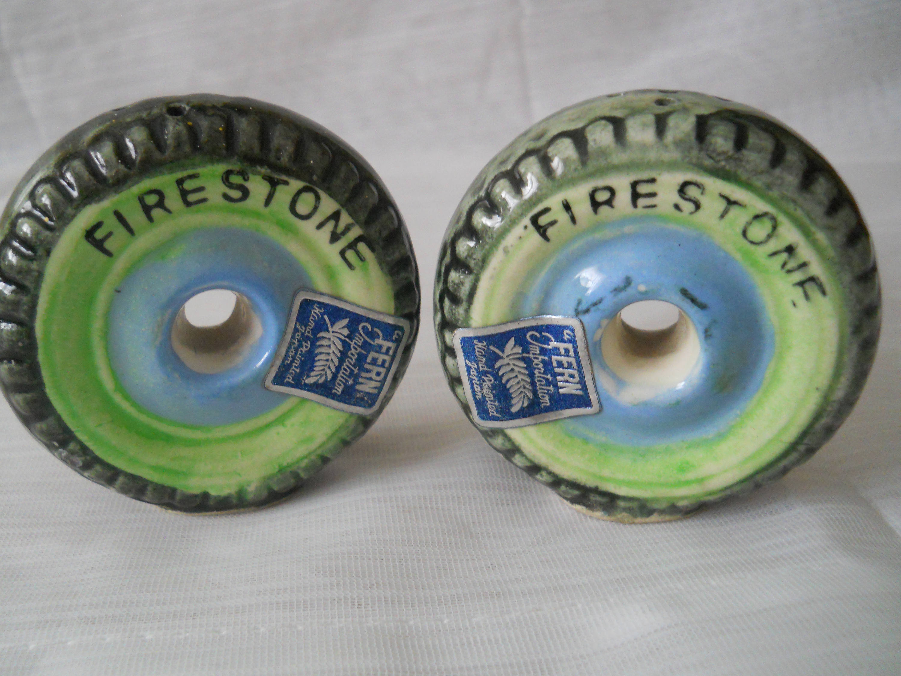 Firestone Tires Salt and Pepper Shakers - vintage, collectible, advertising