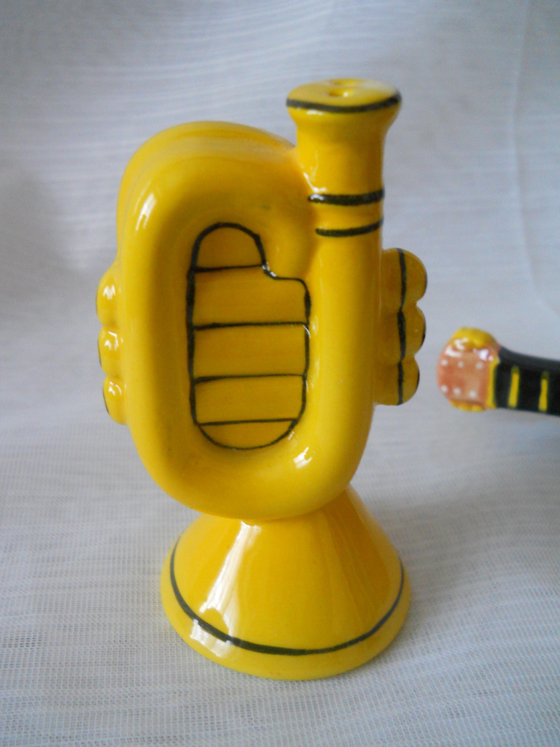 Guitar and Trumpet Salt and Pepper Shakers - vintage, collectible ...