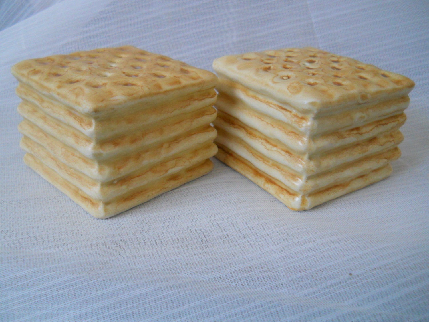 Saltine Cracker Salt and Pepper Shakers - vintage, collectible, food ...