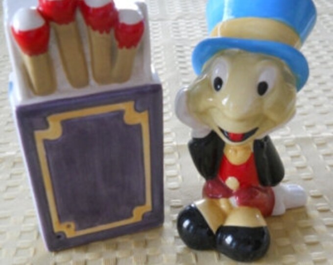 Jiminy Cricket and Matchbox Salt and Pepper Shakers - Vintage ...