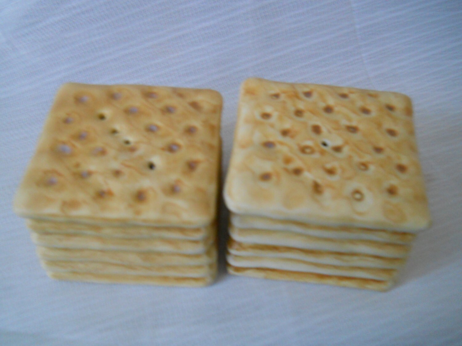 Saltine Cracker Salt and Pepper Shakers - vintage, collectible, food ...