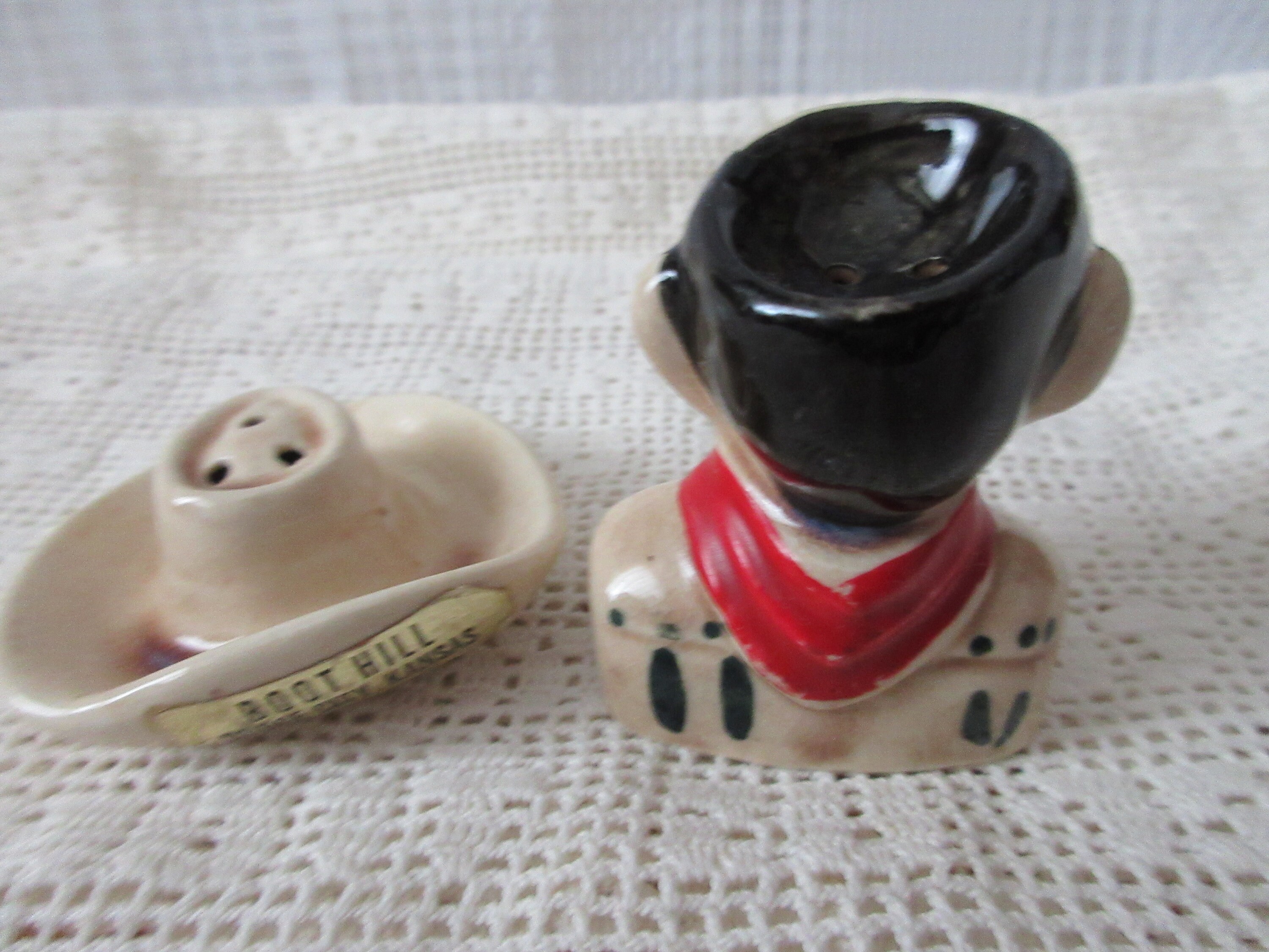 Old Cowboy and Hat Stacker Salt and Pepper Shakers - vintage ...