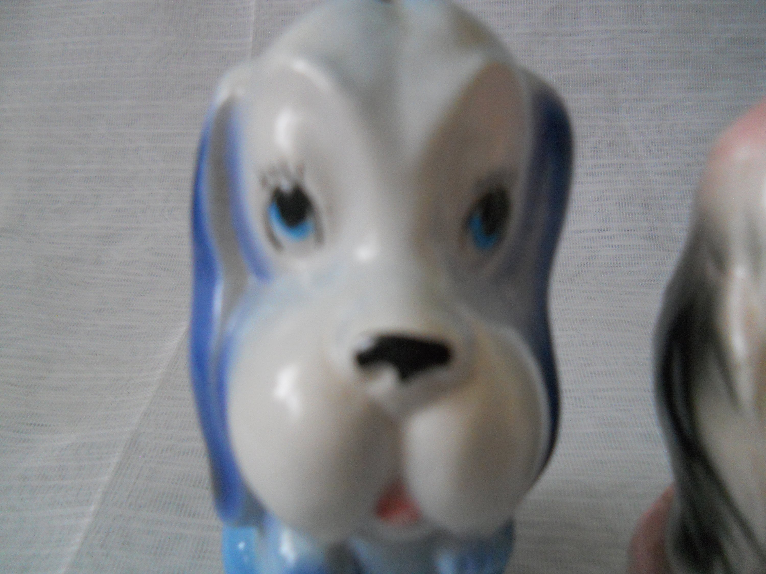 Pink and Blue Puppies - vintage, collectible, dogs, animals