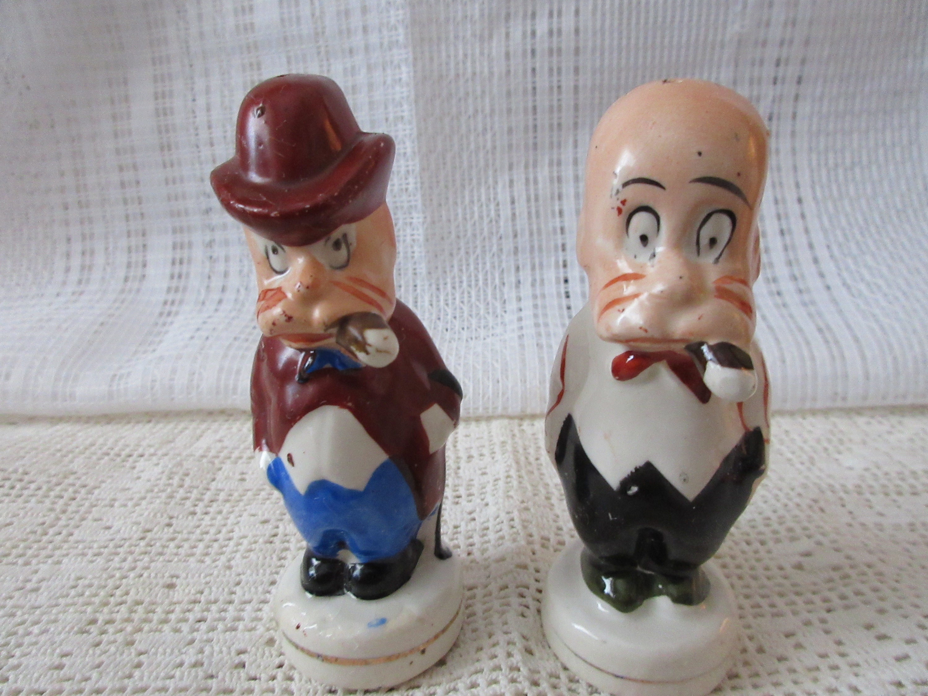Grumpy Old Men with Pipes Salt and Pepper Shakers - vintage ...