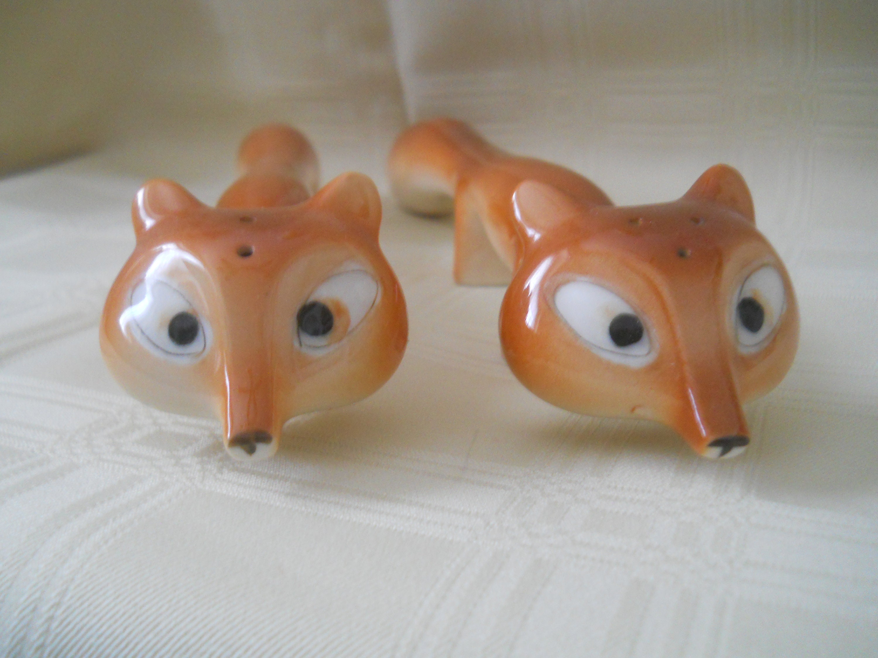 Fox Salt and Pepper Shakers - vintage, collectible, animals