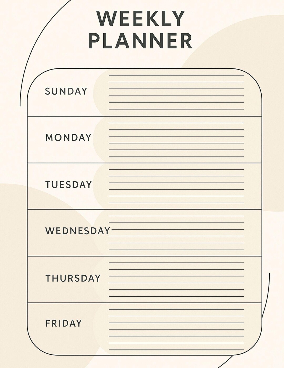 WEEKLY DIGITAL PLANNER/ Instant Download/ - Etsy