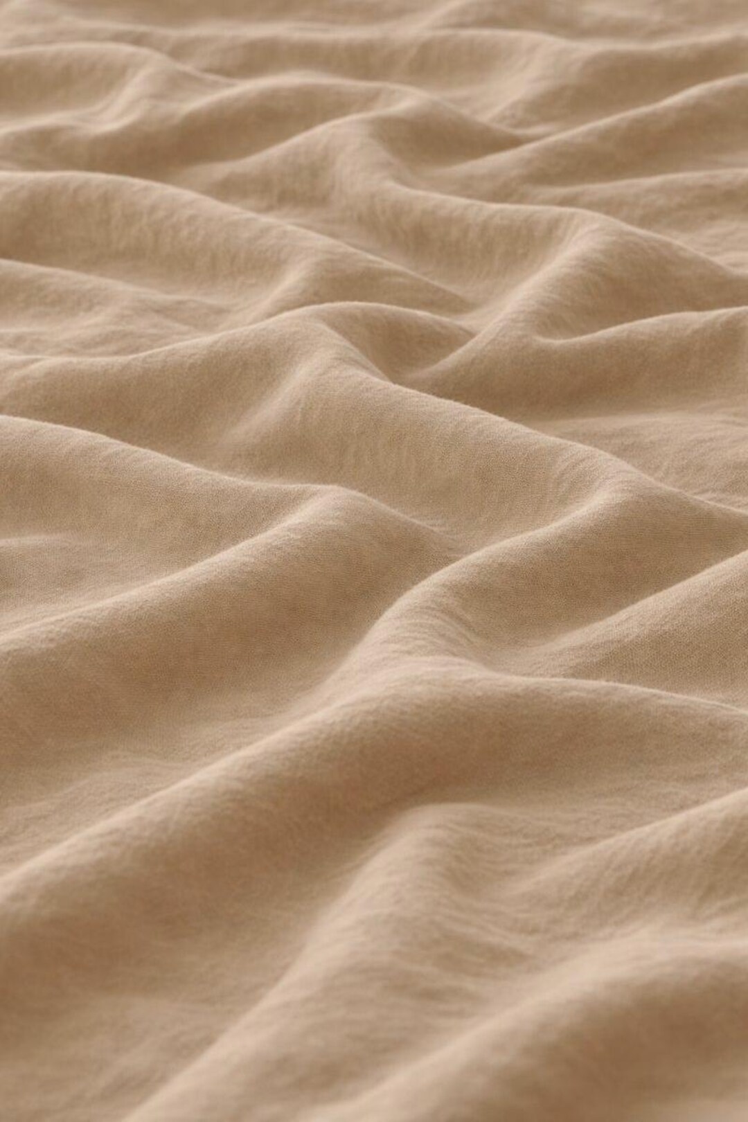 Extra Wide Stonewashed Cotton Fabric – Natural Beige Linen Look Fabric ...